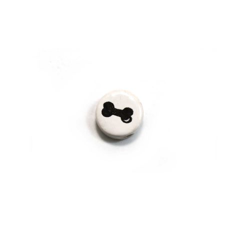 Ceramic Disc – Dog Bone | Country Beads